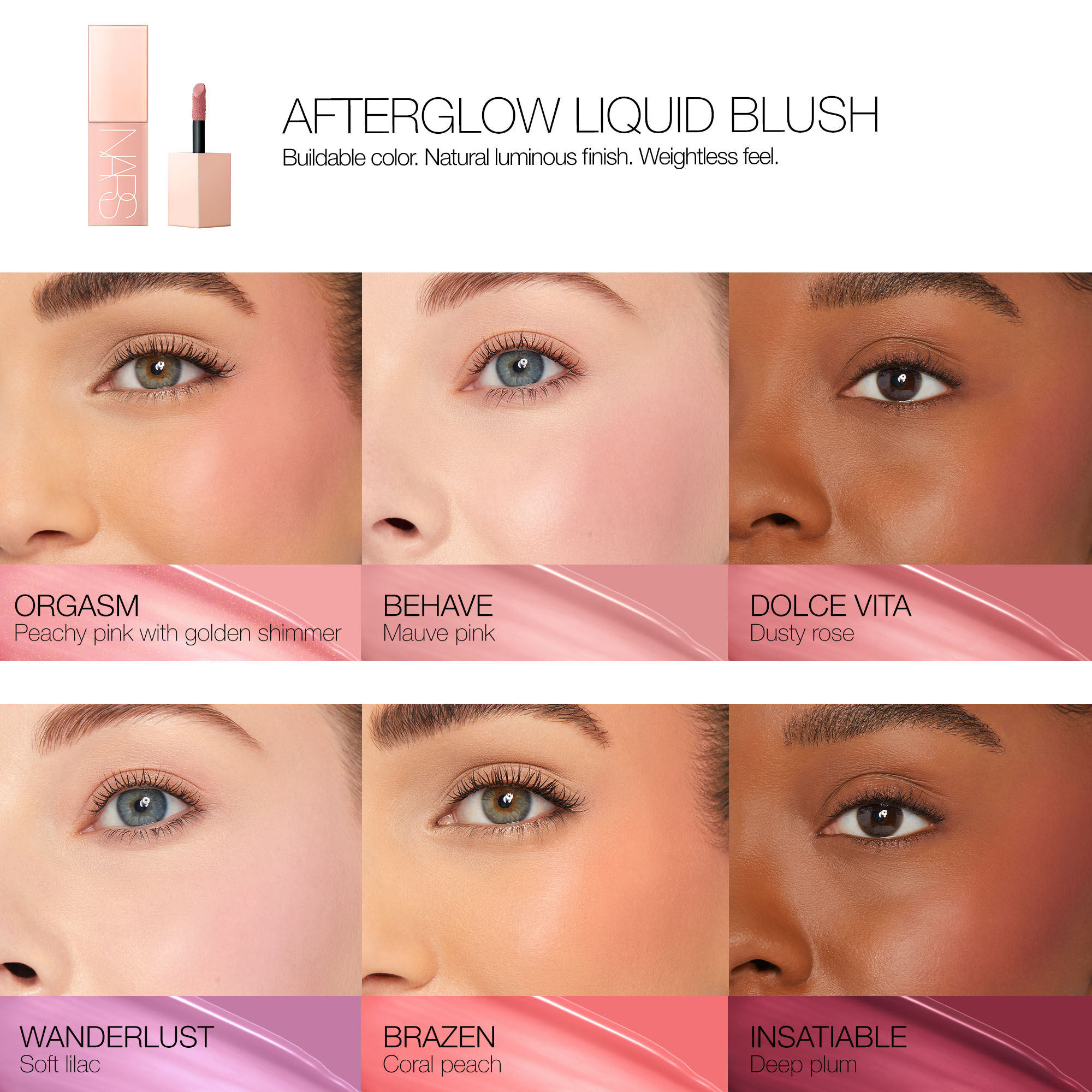 Long-Lasting Liquid Blush: Afterglow Collection | NARS Cosmetics